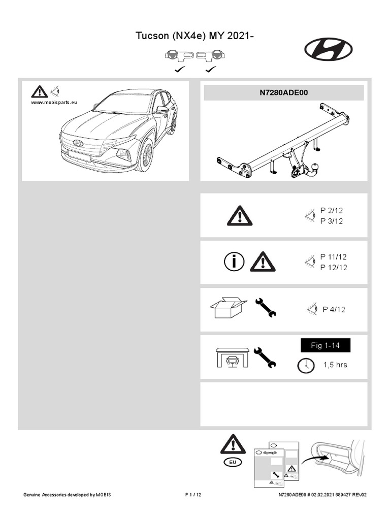 N7280ADE00 FI Tow Bar Fix 2 | PDF