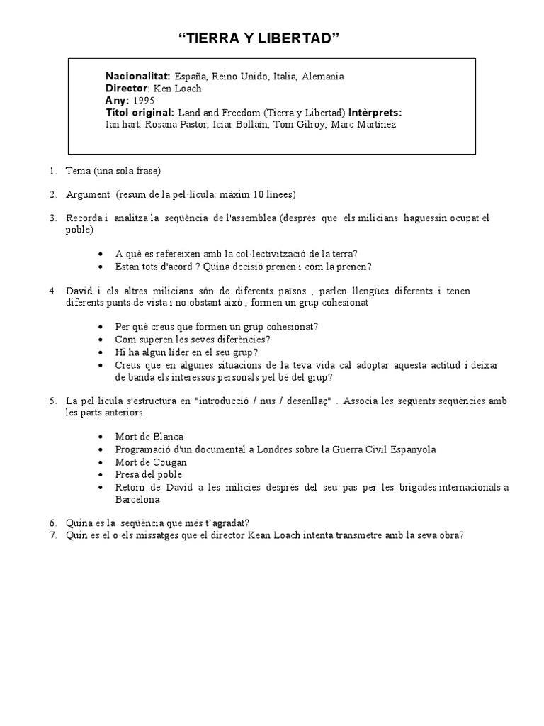 Tierra y Libertad | PDF