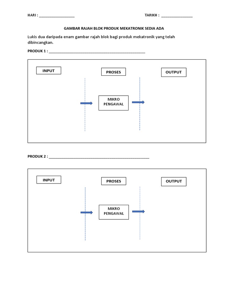 Latihan Gambar Rajah Blok Produk Mekanikal Sedia Ada | PDF