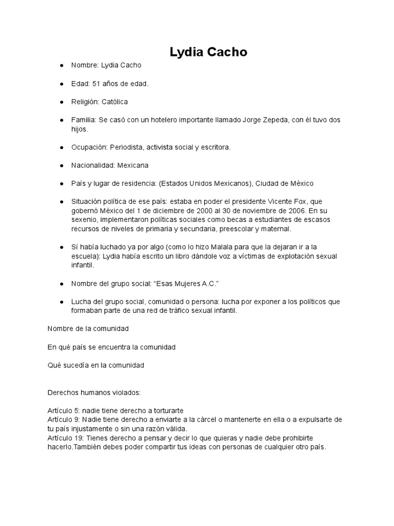 Lydia Cacho | PDF