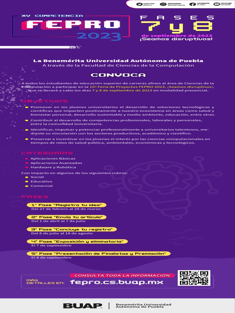 FEPRO 2023 Convocatoria | PDF
