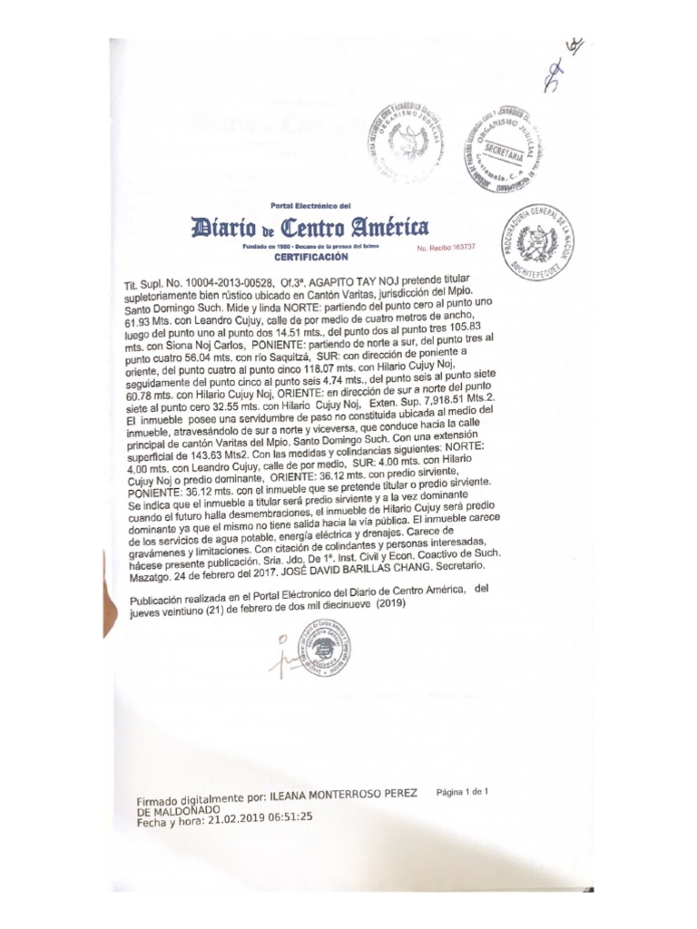 Edicto Electrónico Diario Oficial | PDF