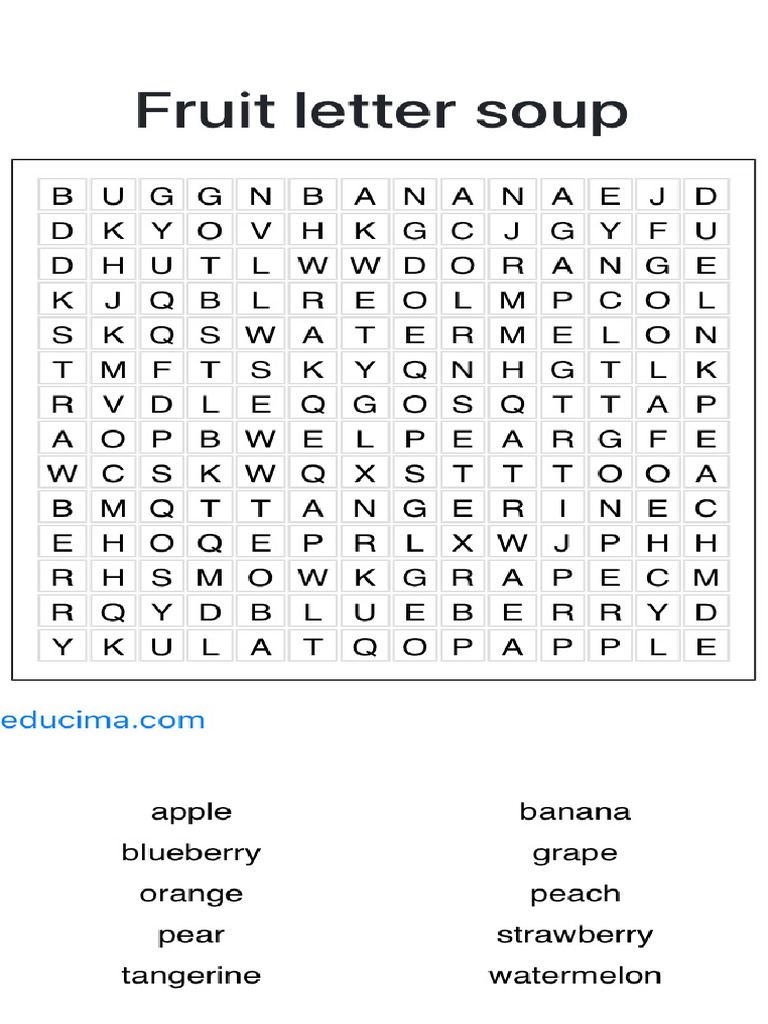 Fruit Letter Soup | PDF