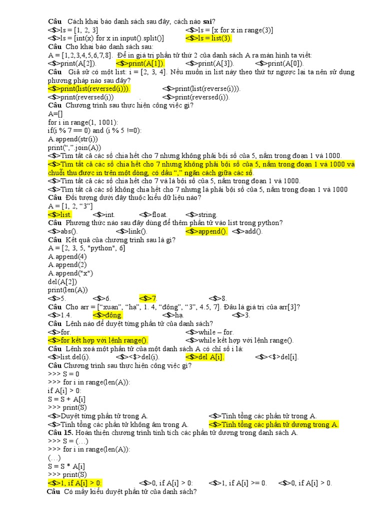 ôn tập hk2 tin 10 | PDF