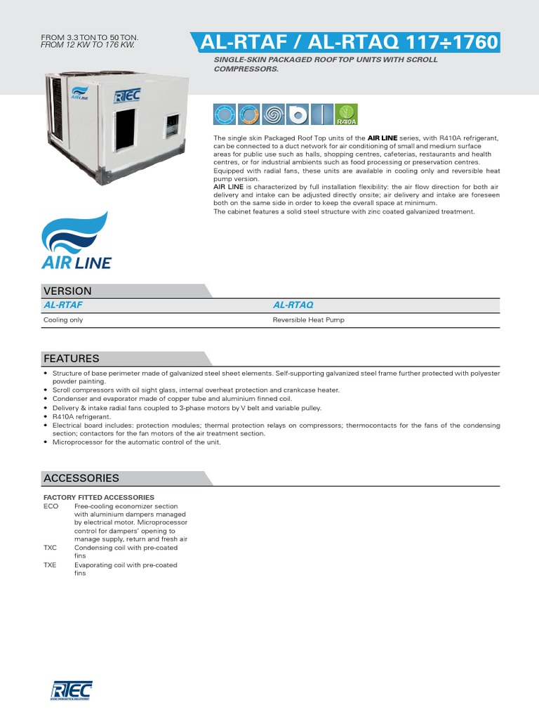 RTEC Rooftop AL_RTAQ 117_1760 | PDF | Heat Transfer | Civil Engineering