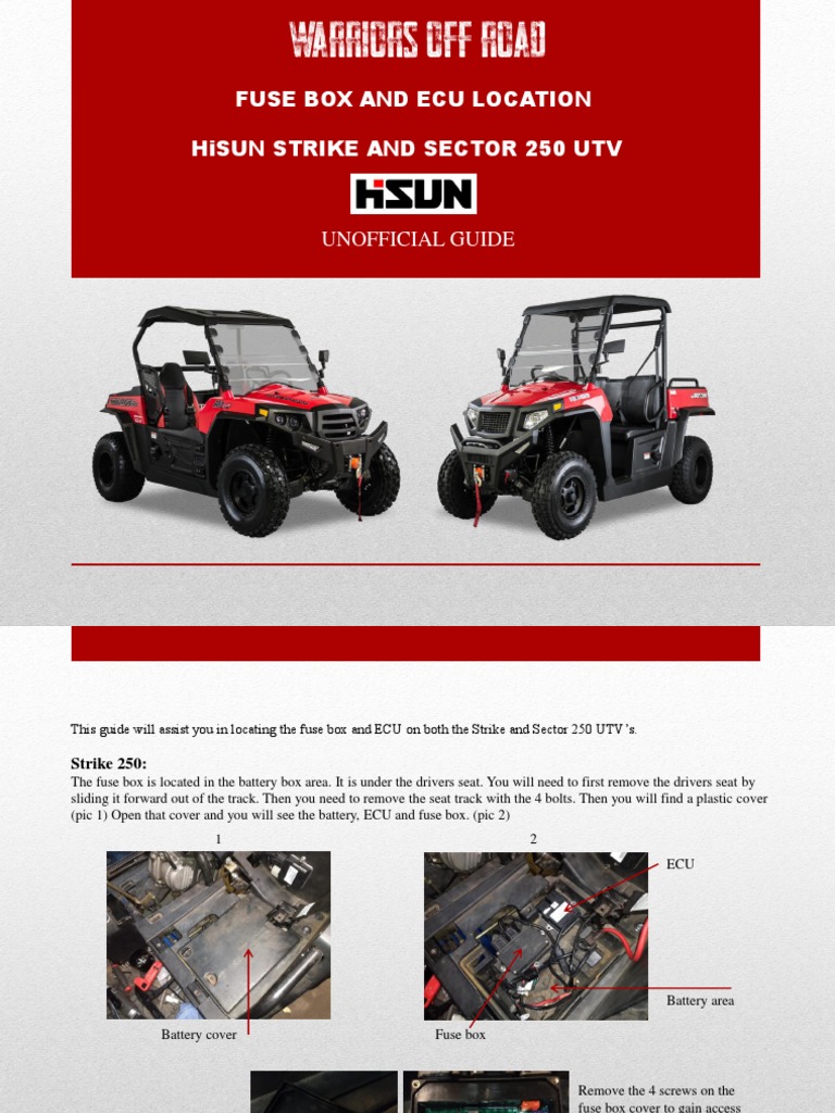 Fuse Box & ECU Guide for HiSUN UTVs | PDF | Fuse (Electrical ...