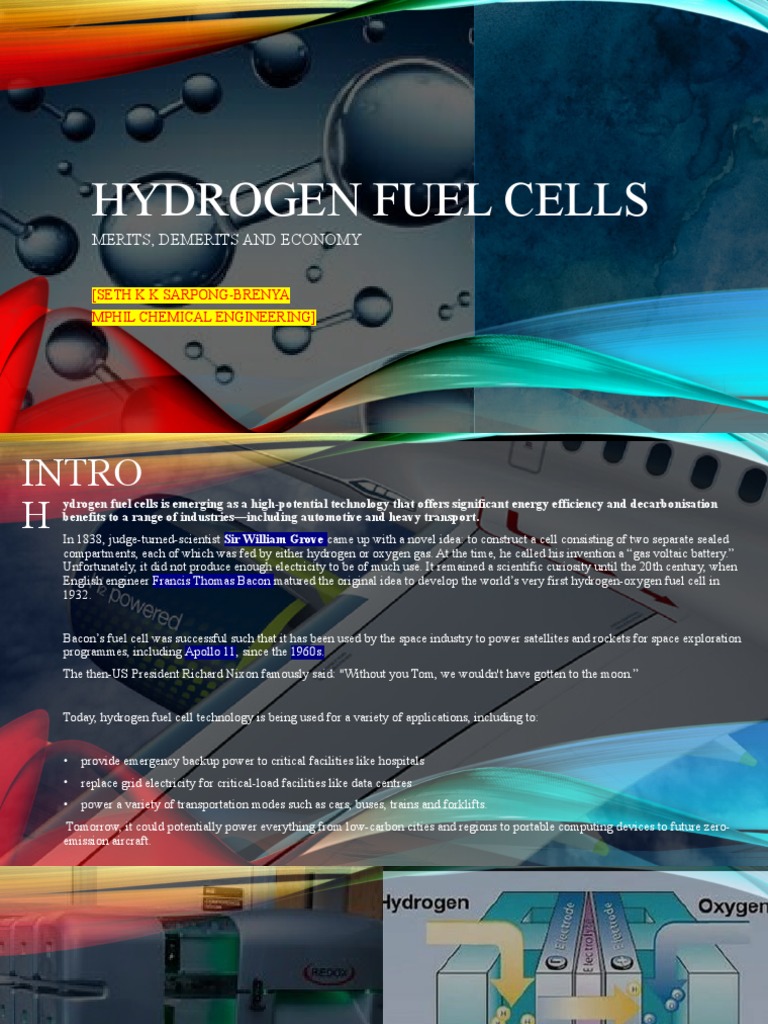 Hydrogen Fuel Cells and Hydrogen Transportation Economy v1 Mphil | PDF