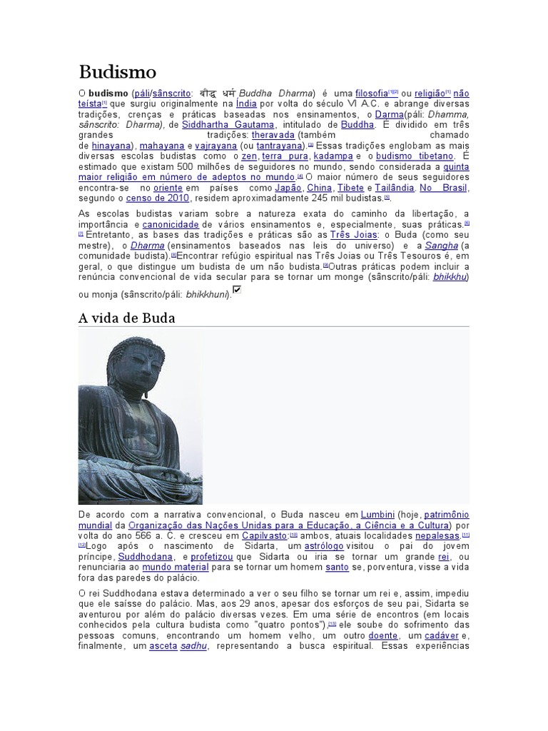 Budismo: Filosofia e Tradições Principais | PDF | Carma | Coreia