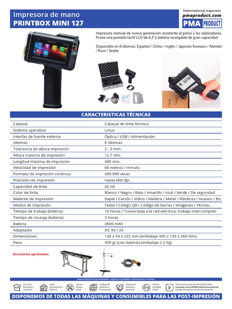 Printbox Mini 127 | PDF | Impresora (Computación)