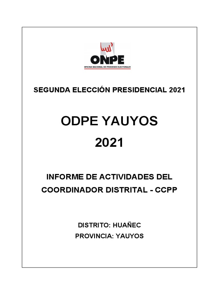 Modelo de Informe Final CD y CCP | PDF | Votación | Elecciones