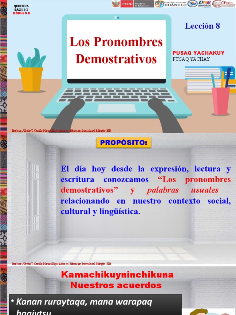 Sesión 8 Pronombres Demostrativos | PDF