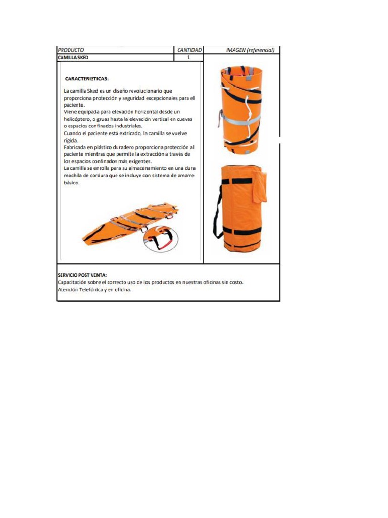 Ficha Técnica Camilla Sked | PDF