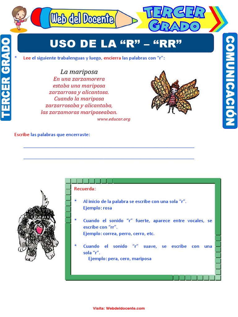 Ejercicios de Uso de "R" y "RR" | PDF | Idiomas | Estudios de idiomas extranjeros