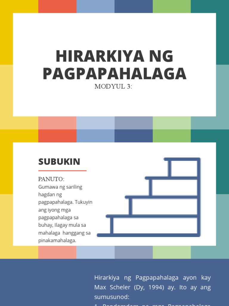 Hirarkiya NG Pagpapahalaga | PDF