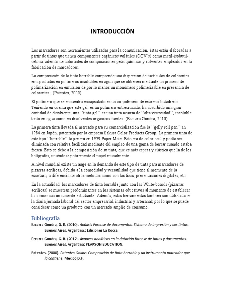 Introducción Proyecto Tinta | PDF