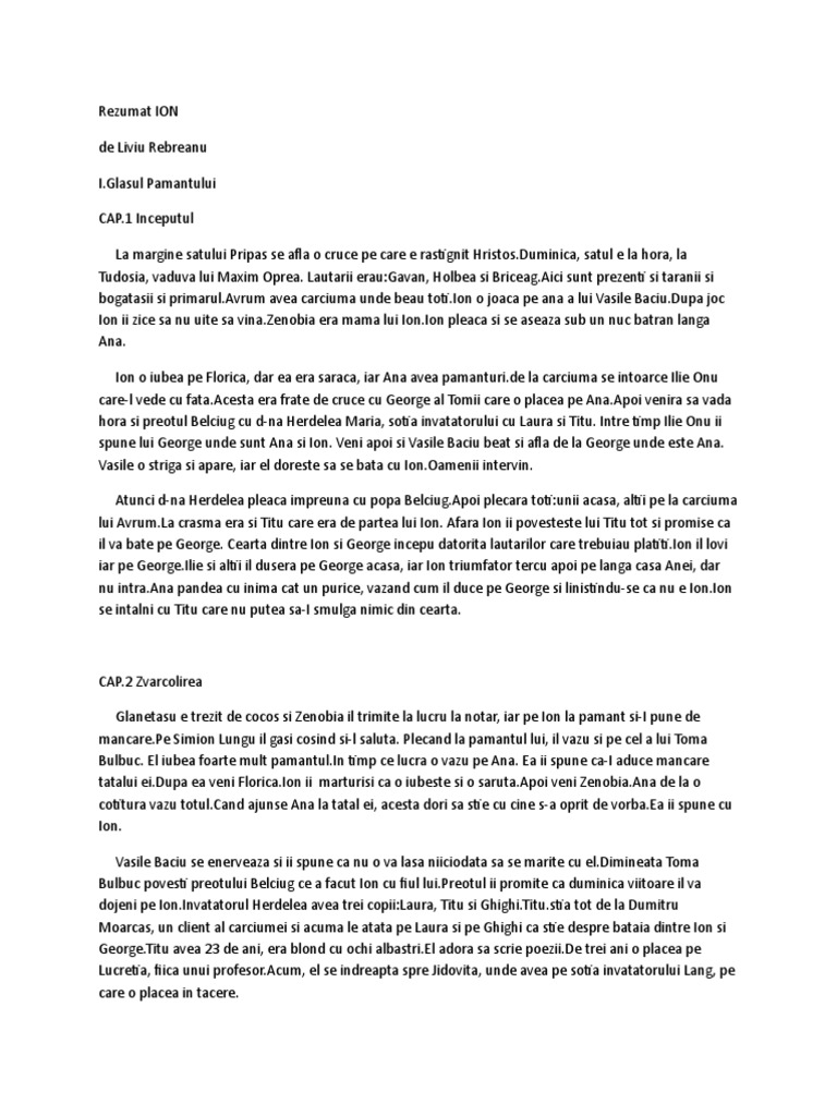 Ion de Liviu Rebreanu | PDF