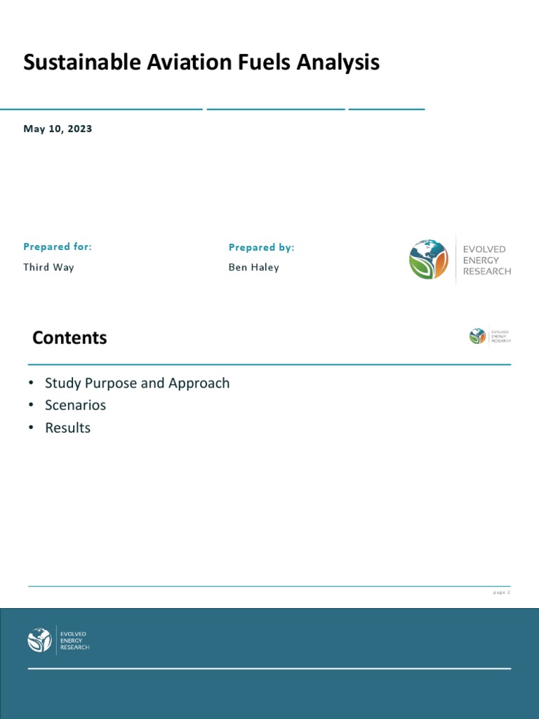 Sustainable Aviation Fuels Analysis Pdf Biomass Renewable Energy