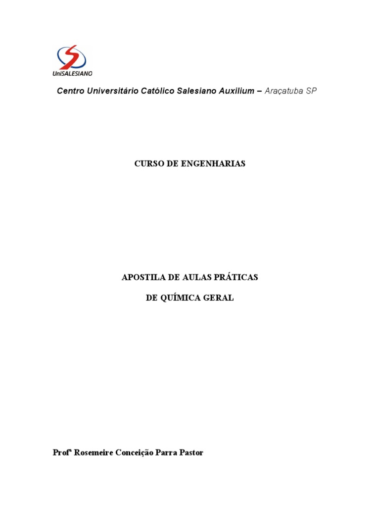Apostila de QuÃ Mica Geral - Engenharias - 1.semestre.2019 | Download grátis PDF | Science ...