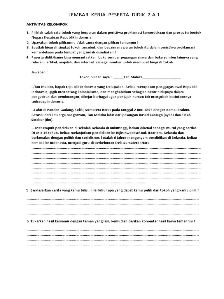 LKPD 4.a.1 (Masa Kemerdekaan) | PDF | Politik | Ilmu Sosial
