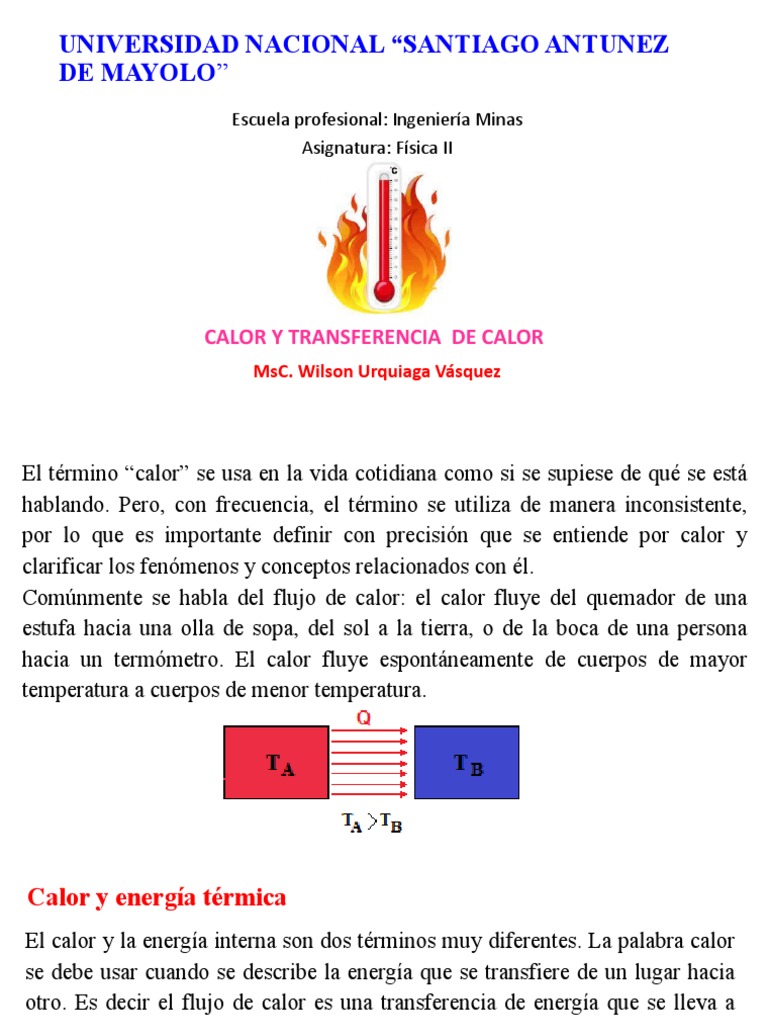 Calor y Transferencia de Energía | PDF | Calor | Capacidad calorífica