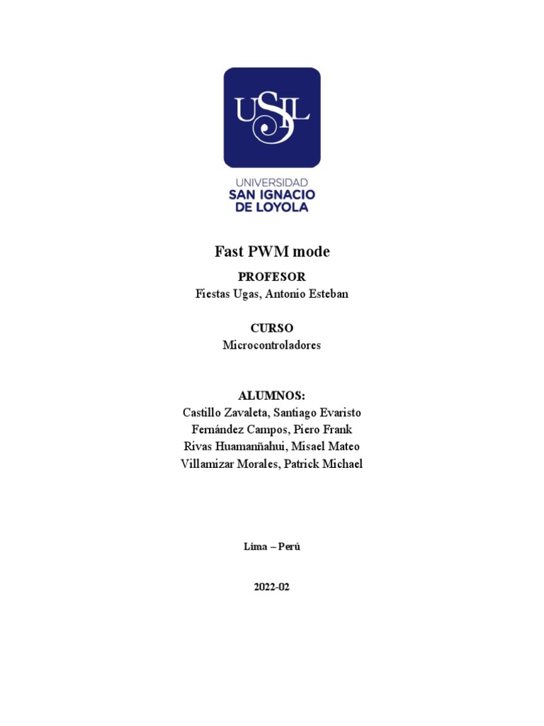 Fast Pwm Mode Pdf Informática Programación De Computadoras