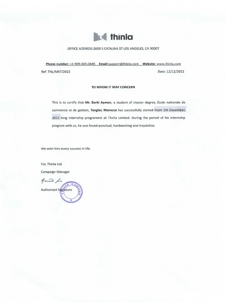 Intern Certification | PDF