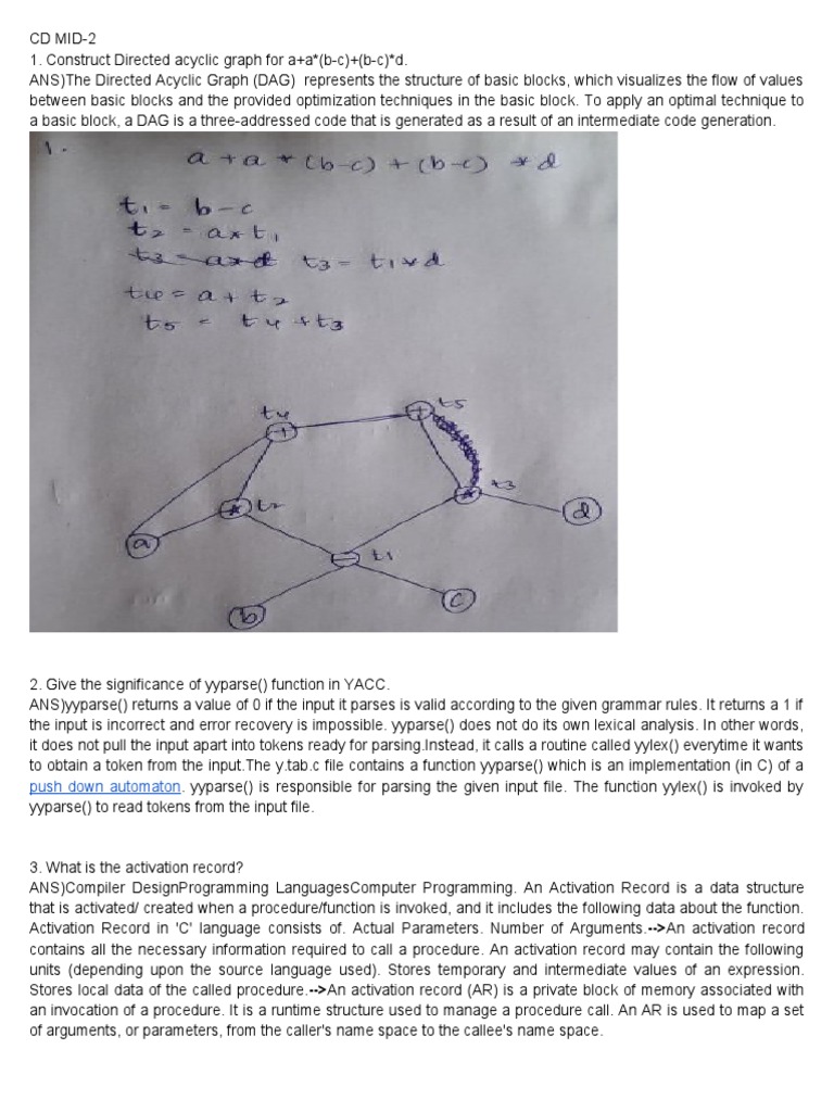 CD Mid-2 | PDF | Control Flow | Compiler