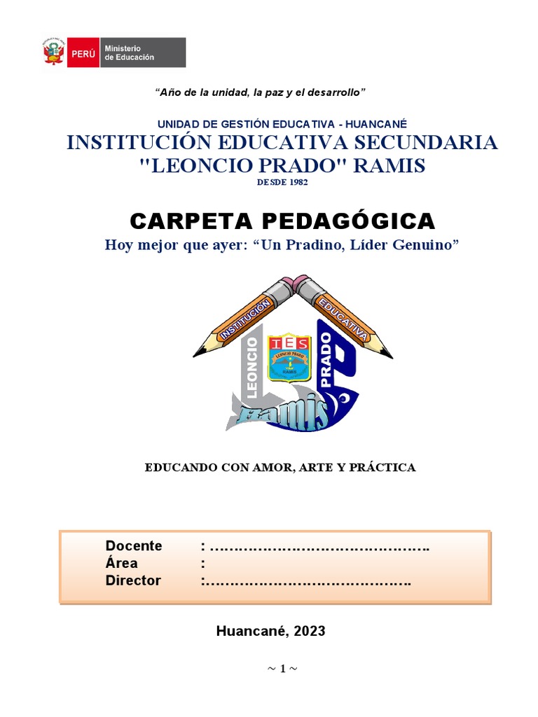 Carpeta Pedagógica 2023-SECUNDARIA | PDF | Crecimiento personal y profesional | Ciencias sociales