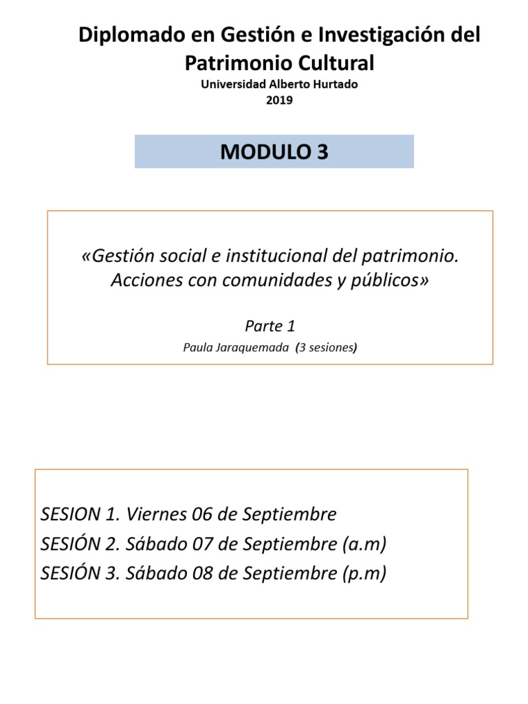 PPT Modulo 3 Parte 1 Diplomado UAH 2019 | PDF | Planificación | Paisaje