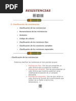 Clasificación de Las Resistencias | PDF | Resistor | Resistencia Eléctrica y Conductancia