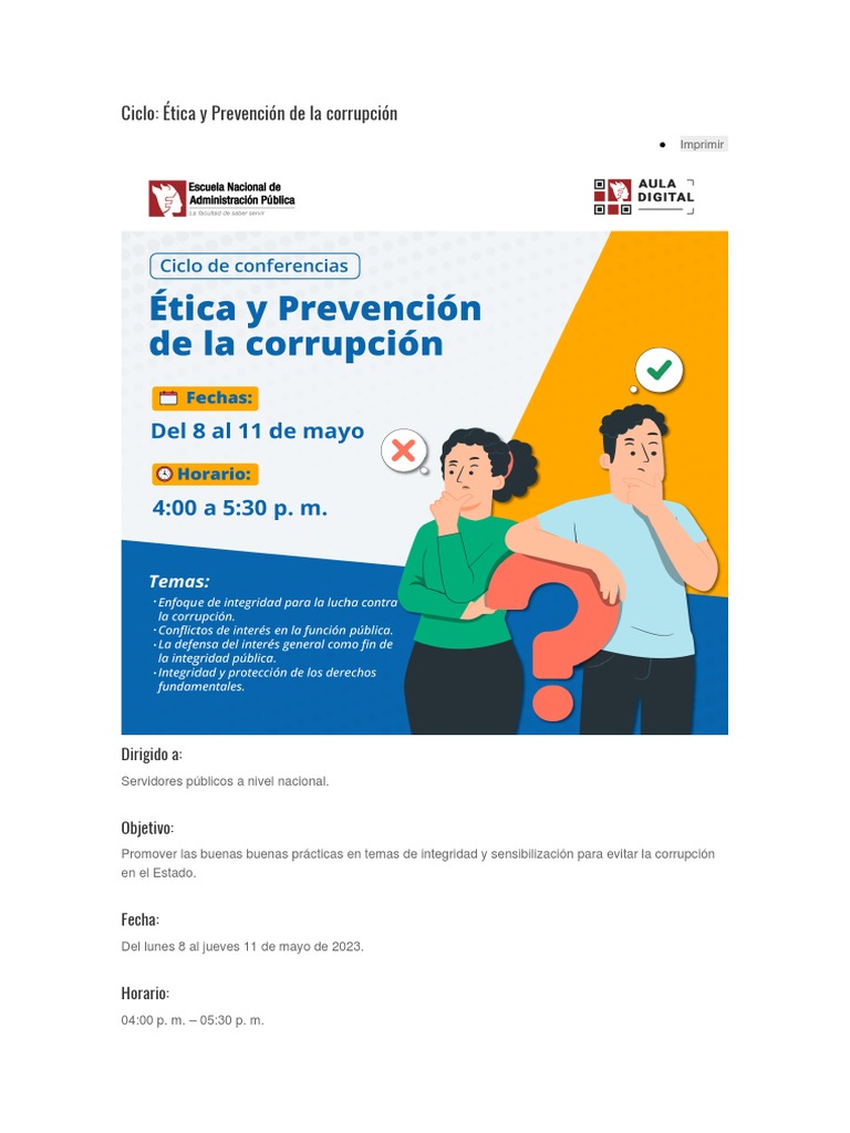 Ciclo de Conferencias en Etica | PDF Ciclo de Conferencias en Etica | PDF
