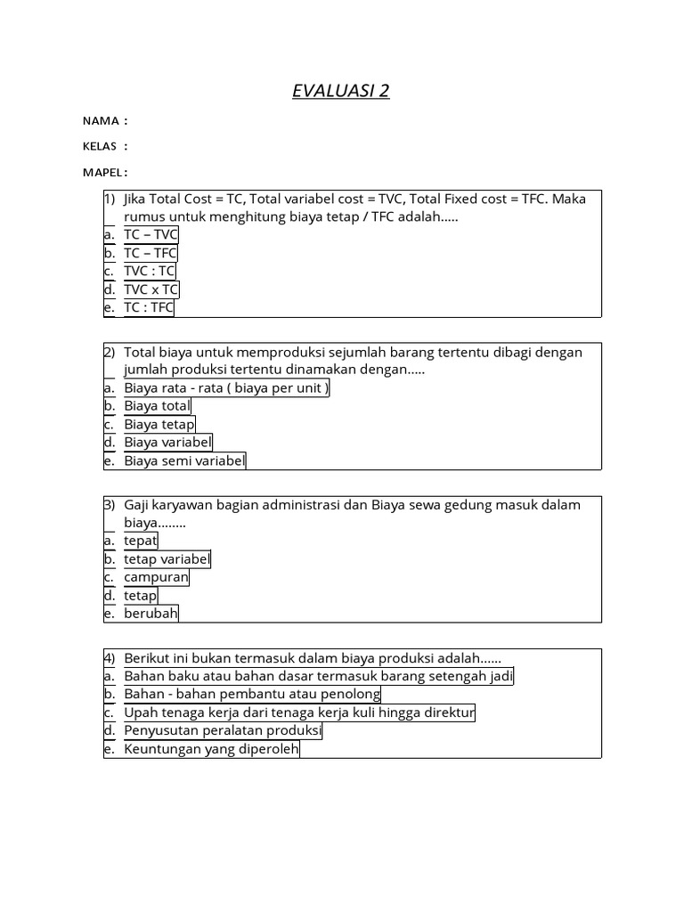 Evaluasi 2 | PDF