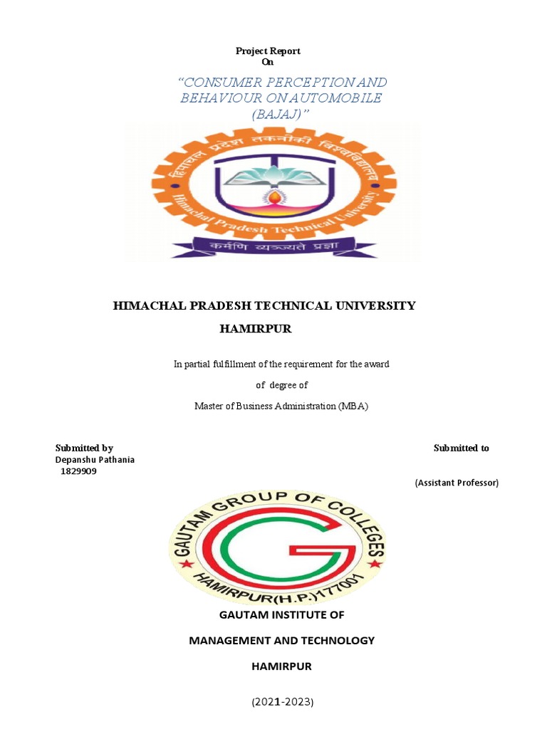 Mba 4 Sem Project Report | PDF | Motorcycle