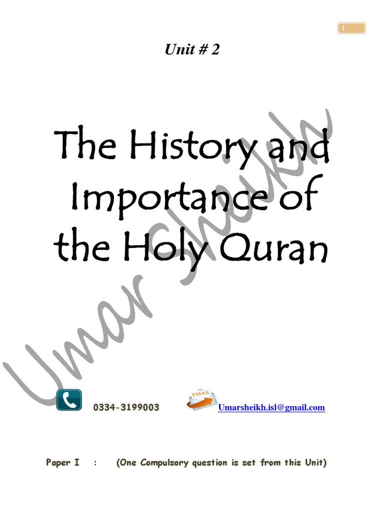 Document From Umar Sheikh | PDF | Quran | Islam