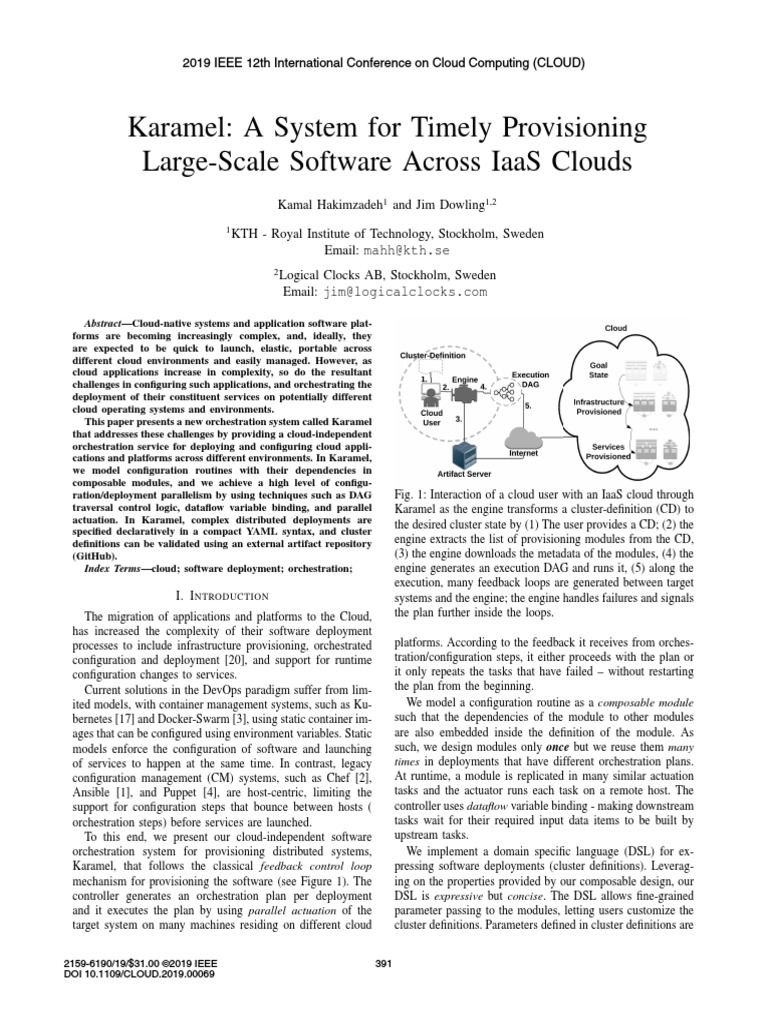 32Karamel A System for Timely Provisioning Large-Scale Software across IaaS Clouds | PDF | Cloud ...