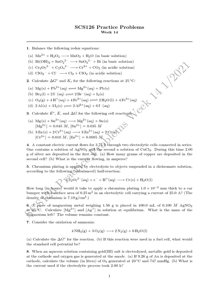 Practice Problems 7 | PDF | Anode | Electromagnetism