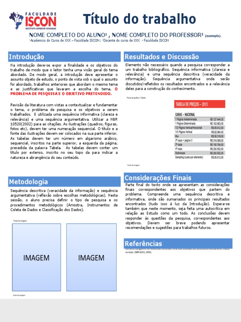 Modelo de Banner - TCC | PDF