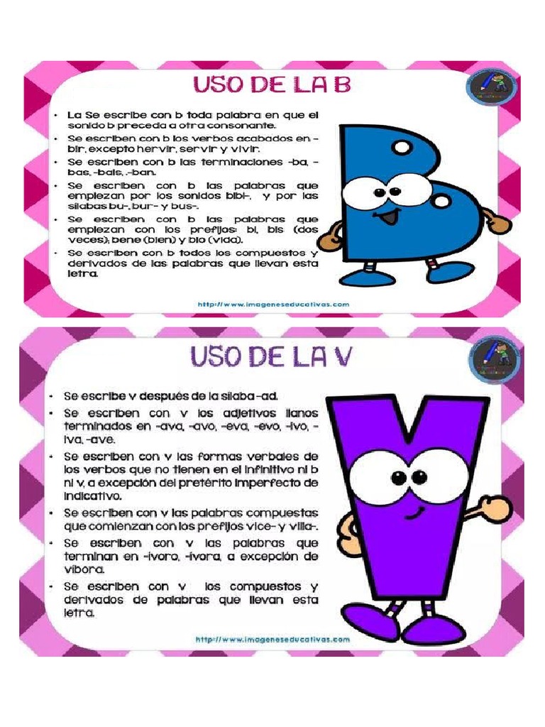 Uso de B y V | PDF
