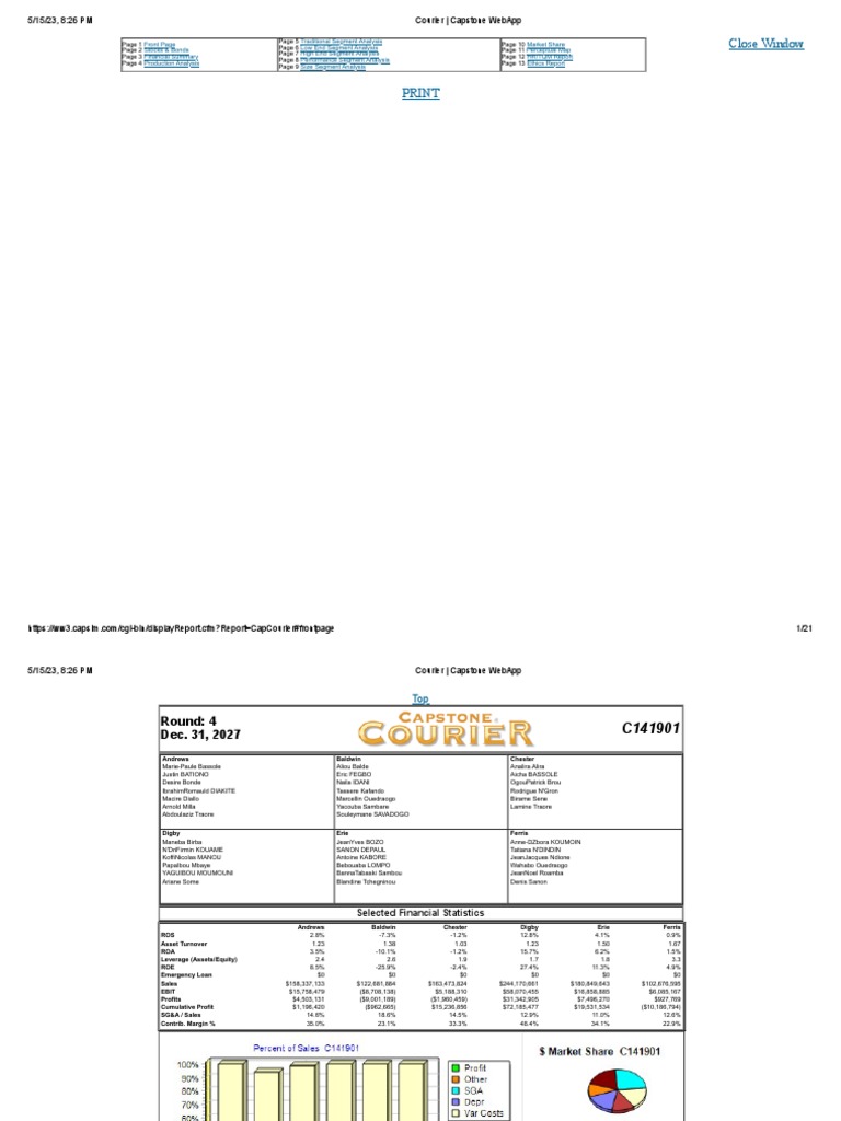 Courier - Capstone WebApp - Round 4 Report | PDF