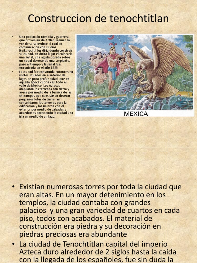 Construccion de Tenochtitlan | PDF | azteca | Religión y creencia
