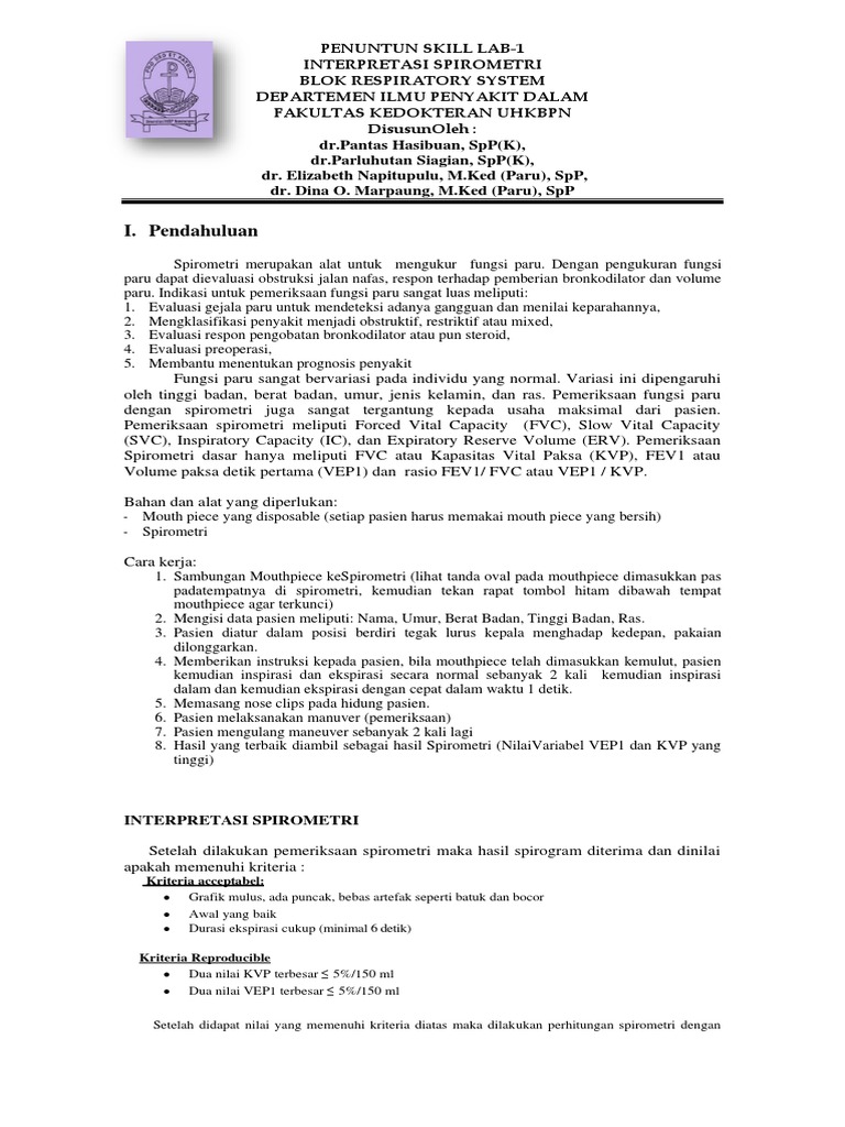 Interpretasi Hasil Spirometri KVP | PDF