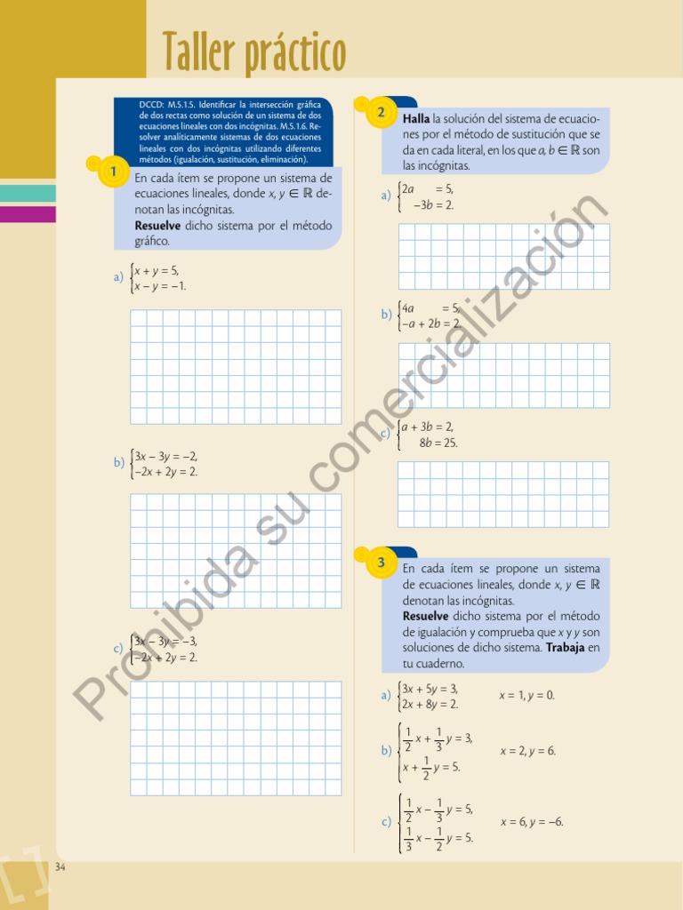 1bgu Len Mat Emp F1 101 102 | PDF | Ecuaciones | Sistema de ecuaciones ...