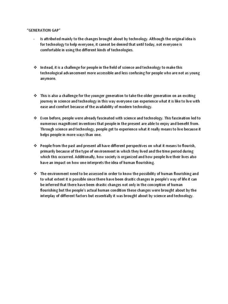 Bridging the Generation Gap in Technology | PDF