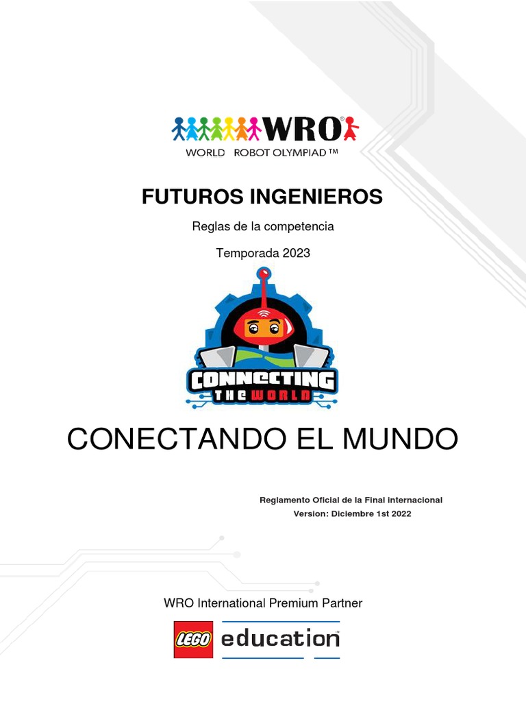 Reglas Generales Futuros Ingenieros WRO 2023 | PDF | Robot | Robótica
