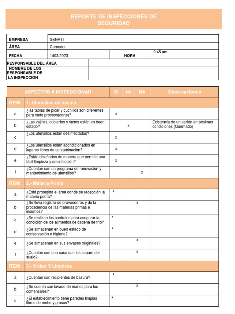 Check List, Grupo 2 | PDF | Agua | Residuos