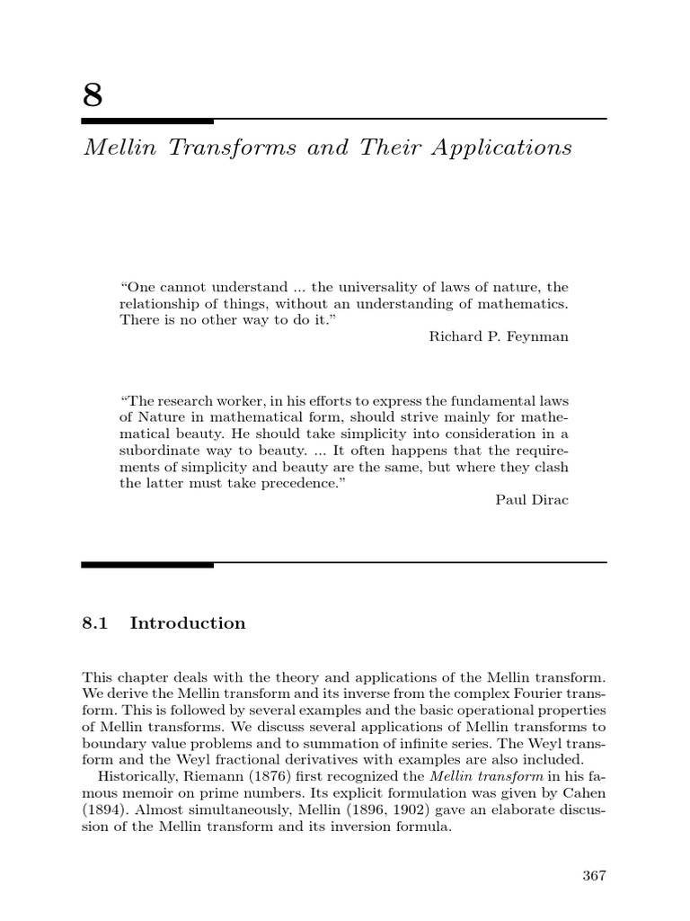 Mellin Transform | PDF | Fourier Transform | Convolution
