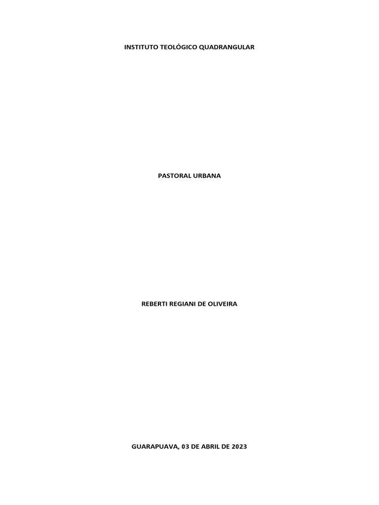 Paper - Vivencia Crista - Itq 1º Ano | PDF