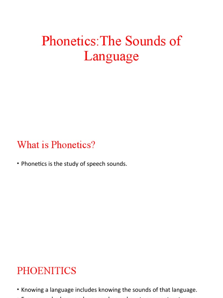 Phonetics | Download Free PDF | Stress (Linguistics) | Vowel