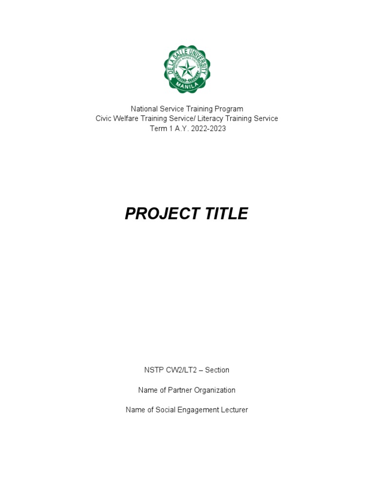 NSTP2 Term End Report and AVP Guide T1 AY 2022 2023 | PDF | Business ...