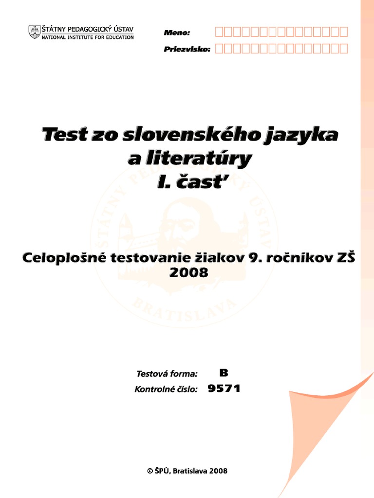 Slovensky Jazyk Literatura | PDF